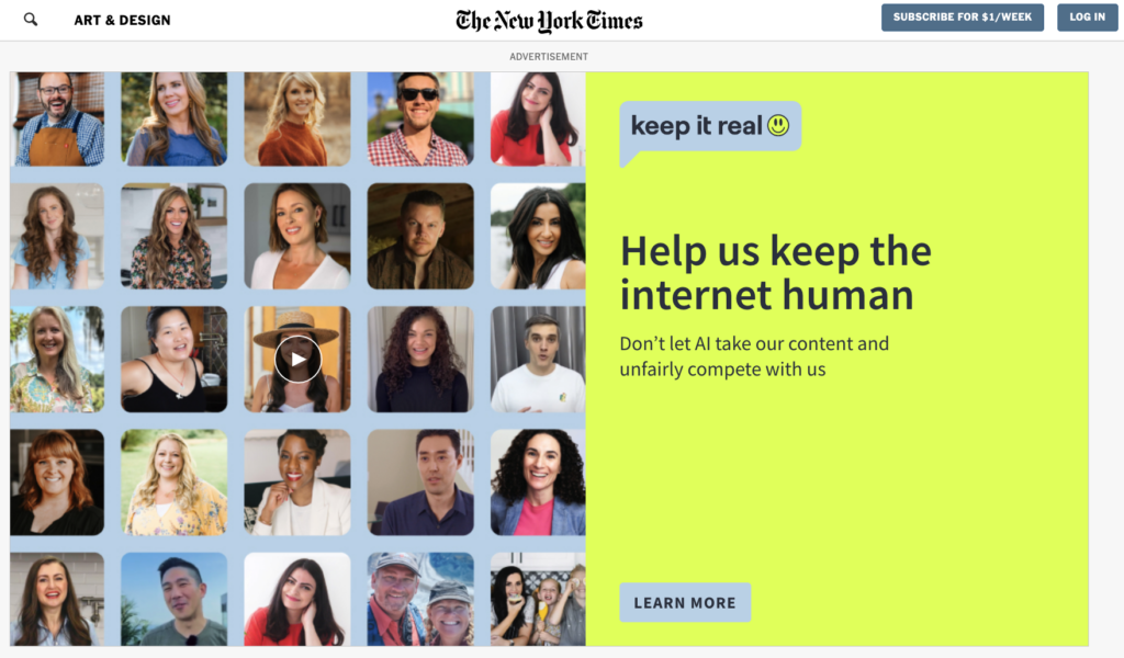 How the Keep it real campaign came together — Raptive